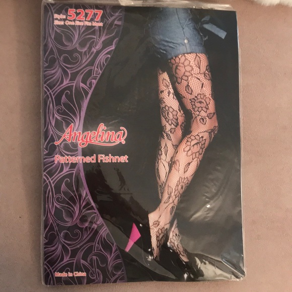 Angelina | Accessories | Angelina Patterned Fishnets | Poshmark